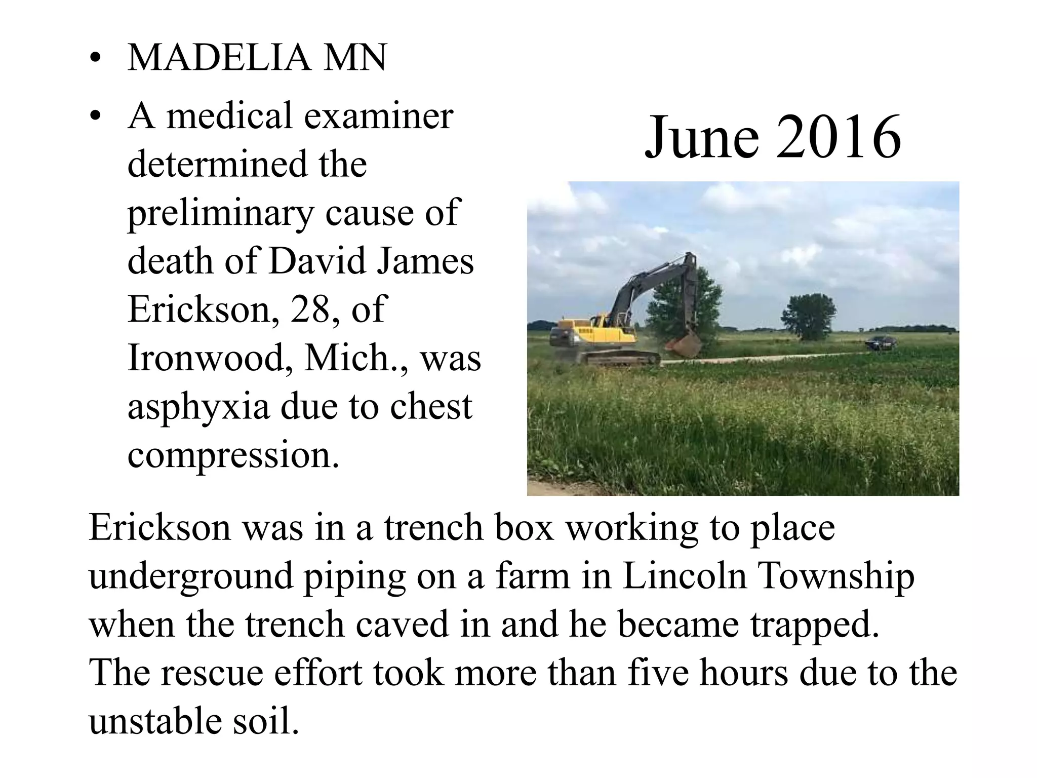 Trenching Deaths in Review 2016 | PPTX