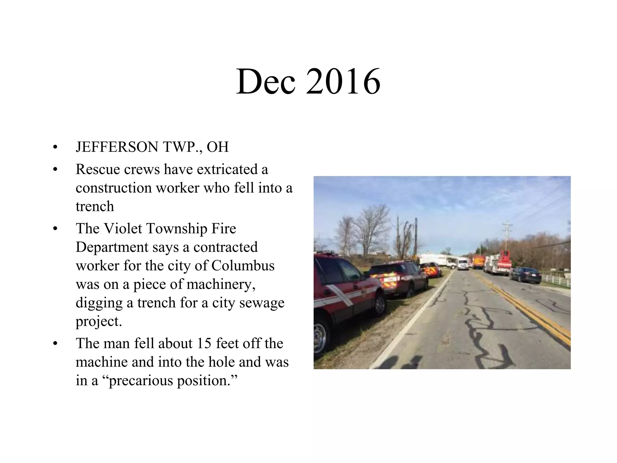 Trenching Deaths in Review 2016 | PPTX