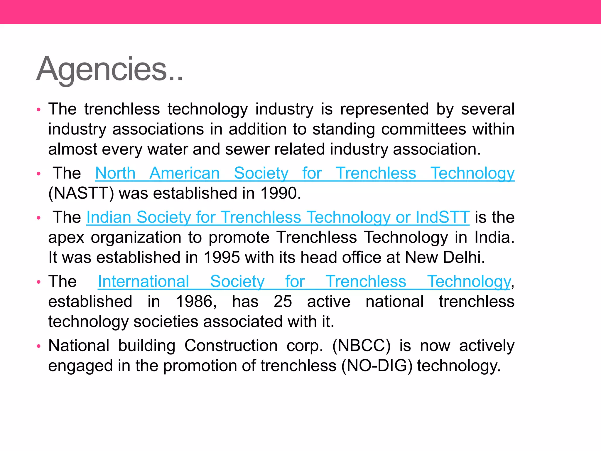 Trenchless technology | PPTX