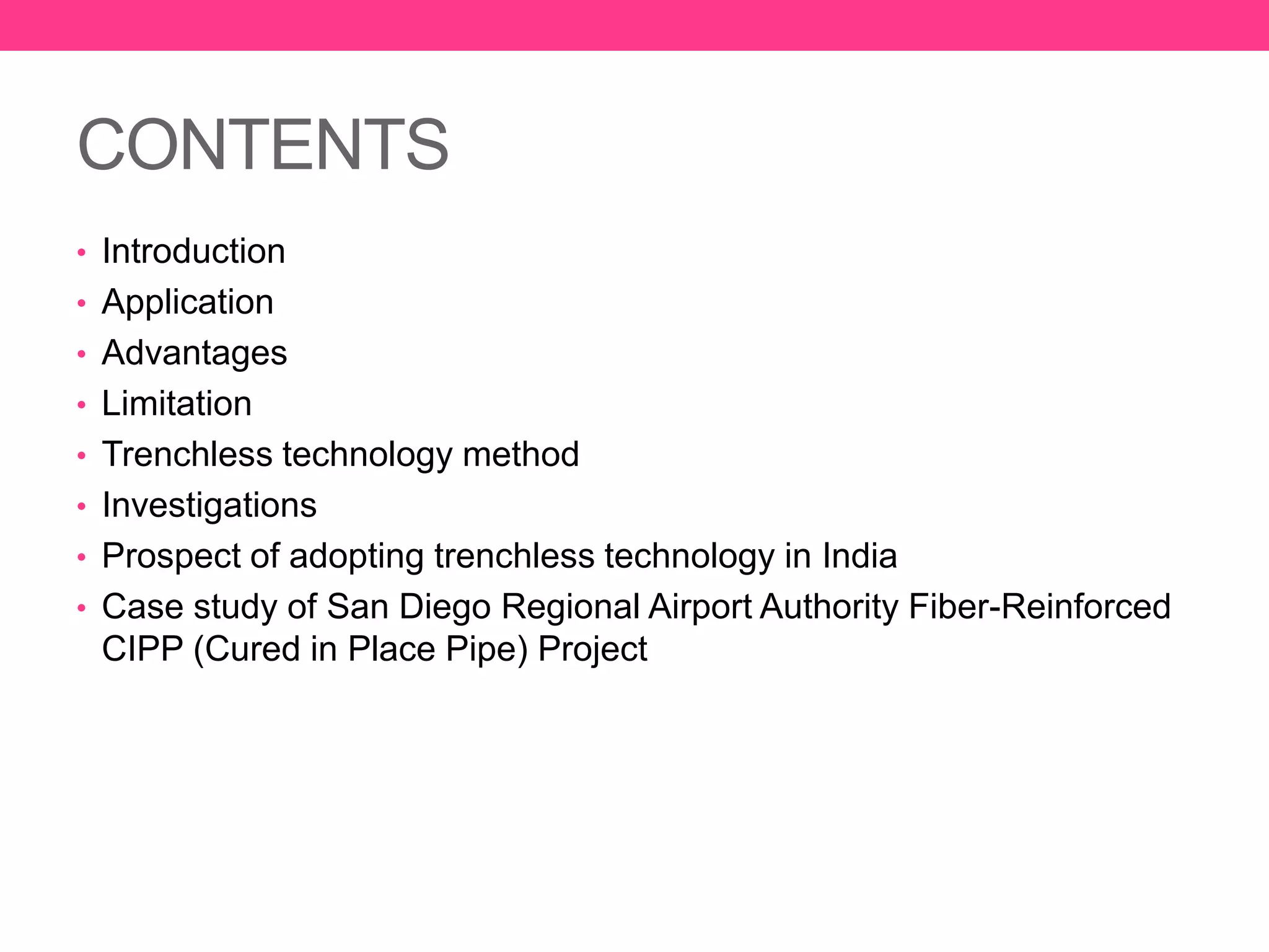 Trenchless technology | PPTX
