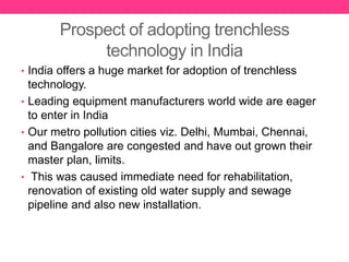 Trenchless technology | PPTX