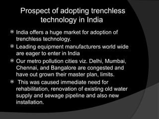 TRENCHLESS TECHNOLOGY WITHOUT DIGGING THE GROUND.pptx