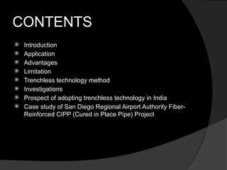 TRENCHLESS TECHNOLOGY WITHOUT DIGGING THE GROUND.pptx | Civil Engineering Industry | Industries