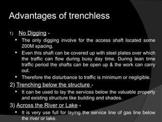 TRENCHLESS TECHNOLOGY WITHOUT DIGGING THE GROUND.pptx | Civil Engineering Industry | Industries