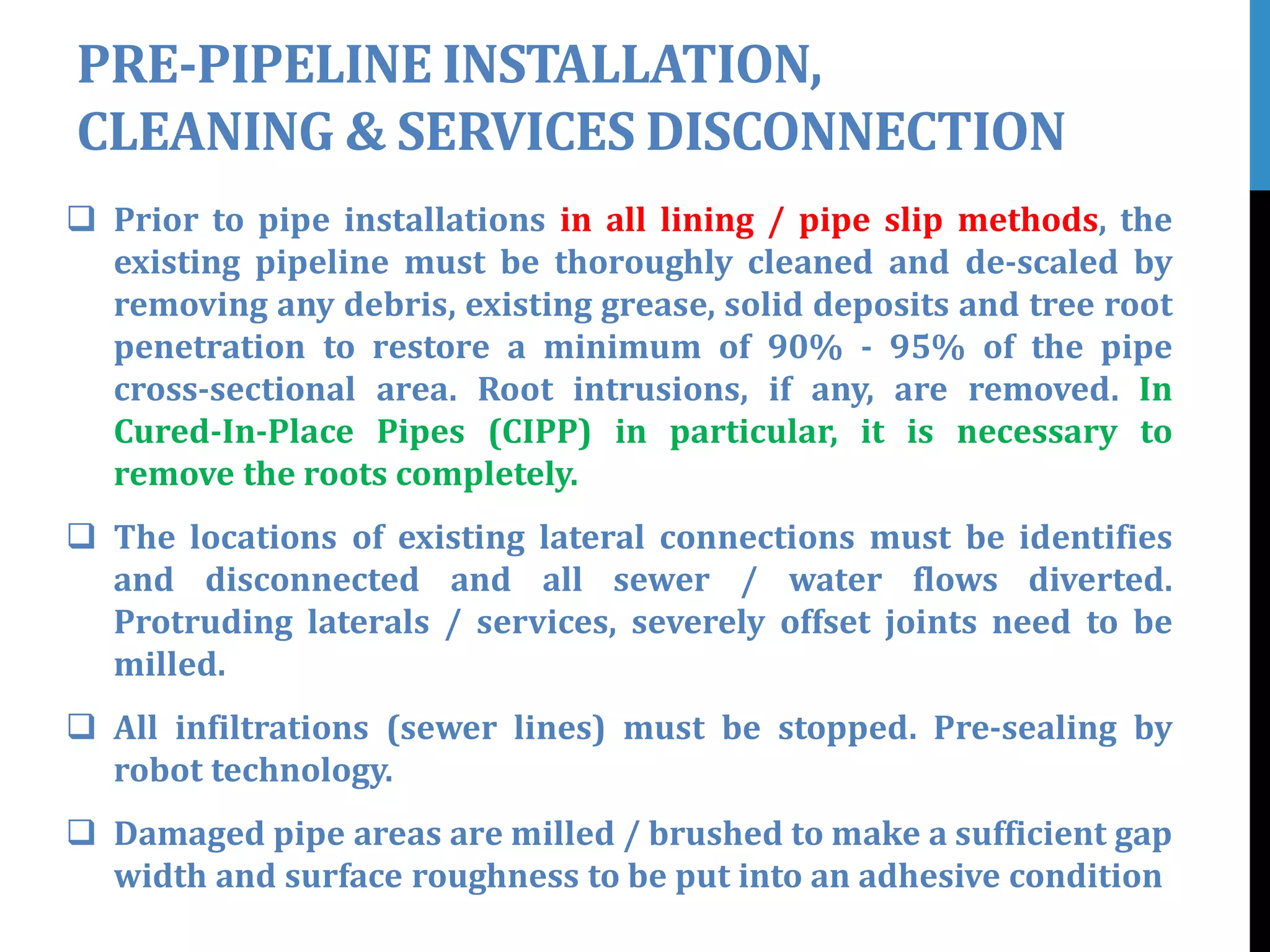 Trenchless Rehabilitation of Sewer & Water Networks | PDF