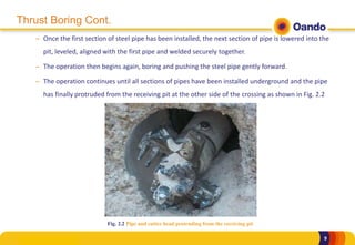Trenchless technologies comparing thrust boring with horizontal ...