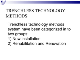 Trenchless technology | PPT