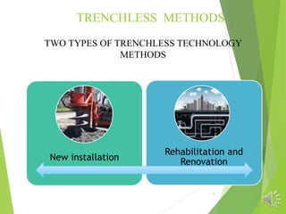 PPT ON TRENCHLESS TECHNOLOGY | PPTX