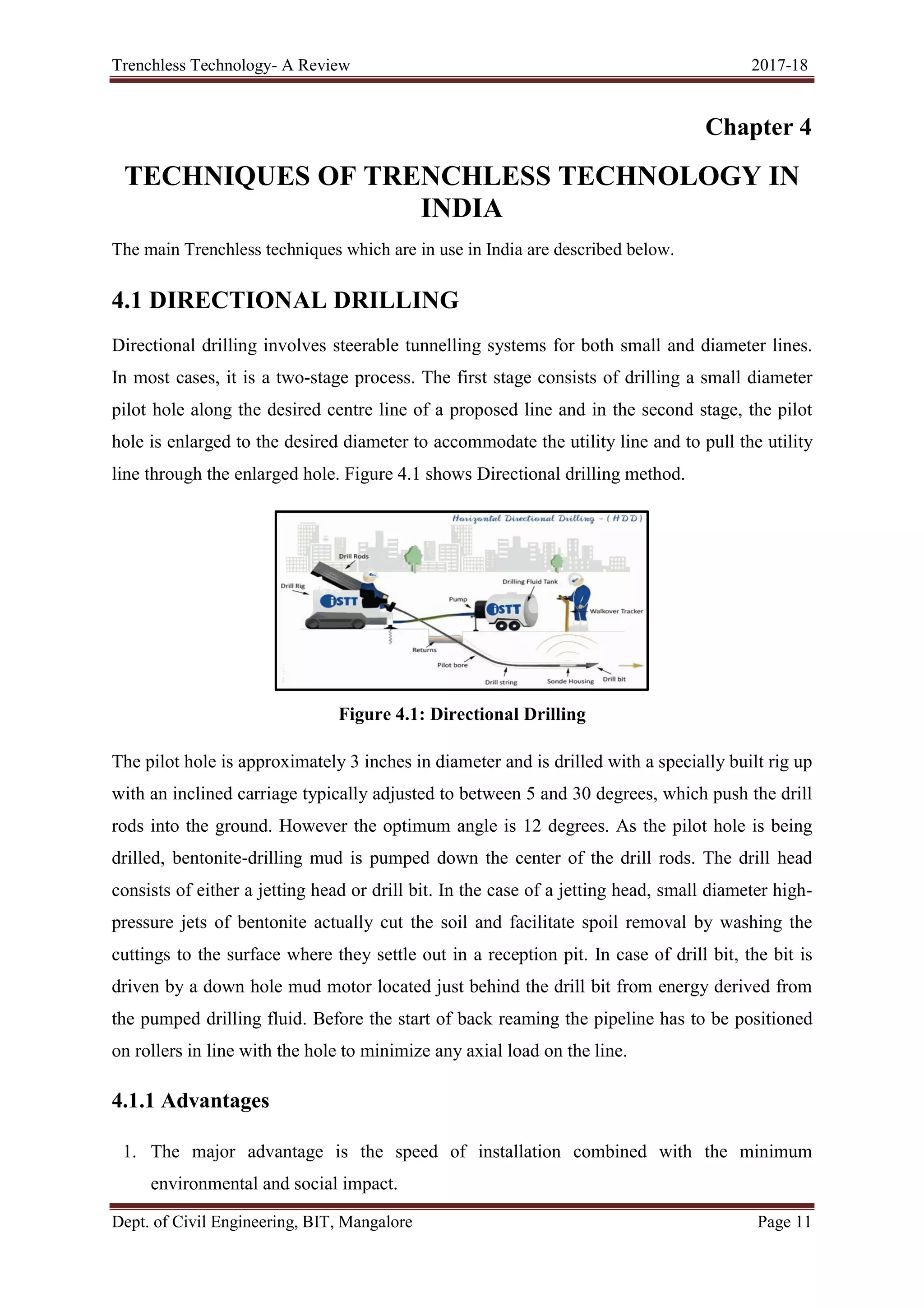 Trenchless Technology Technical Seminar Report | PDF