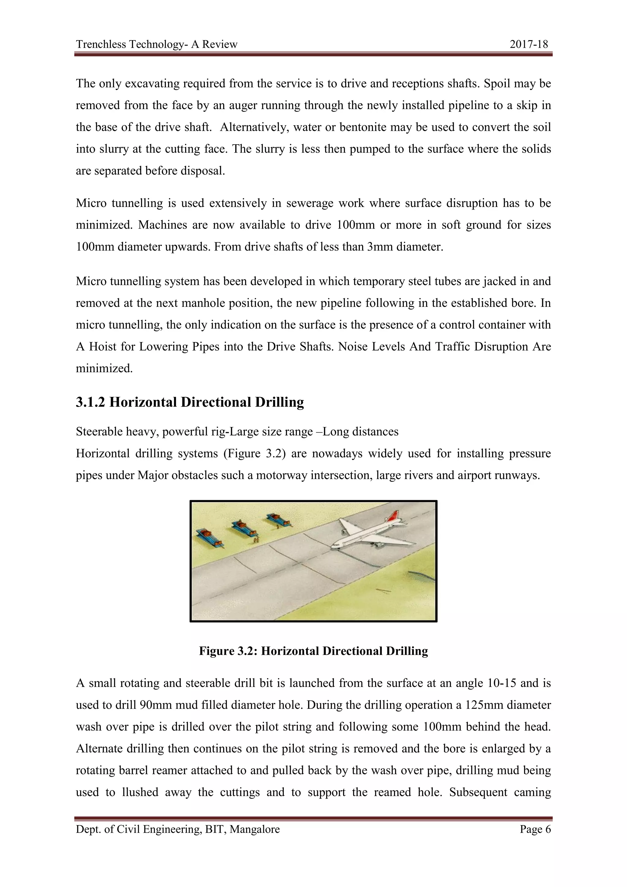 Trenchless Technology Technical Seminar Report | PDF