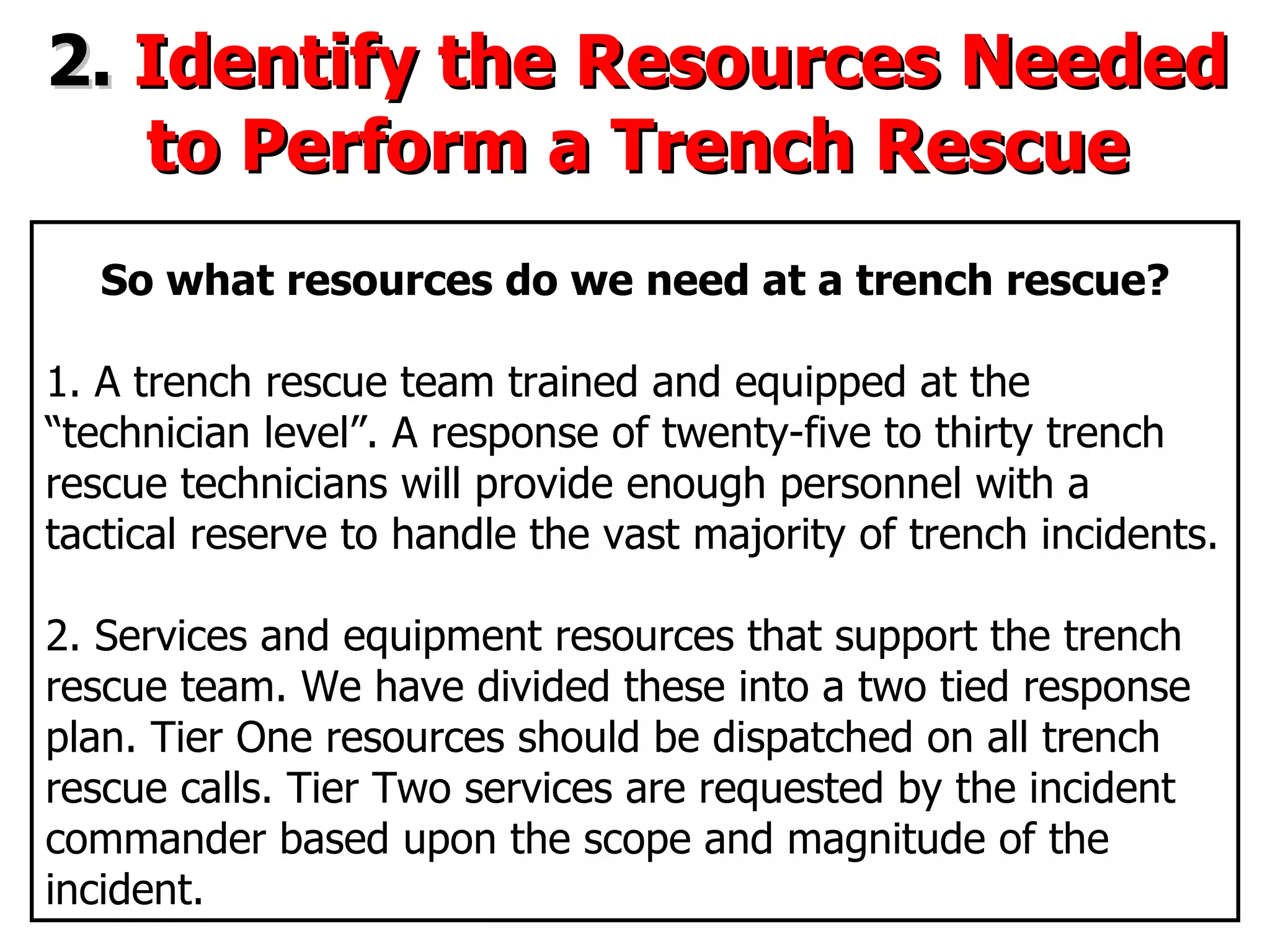Trench Rescue Awareness Training Course | PPT