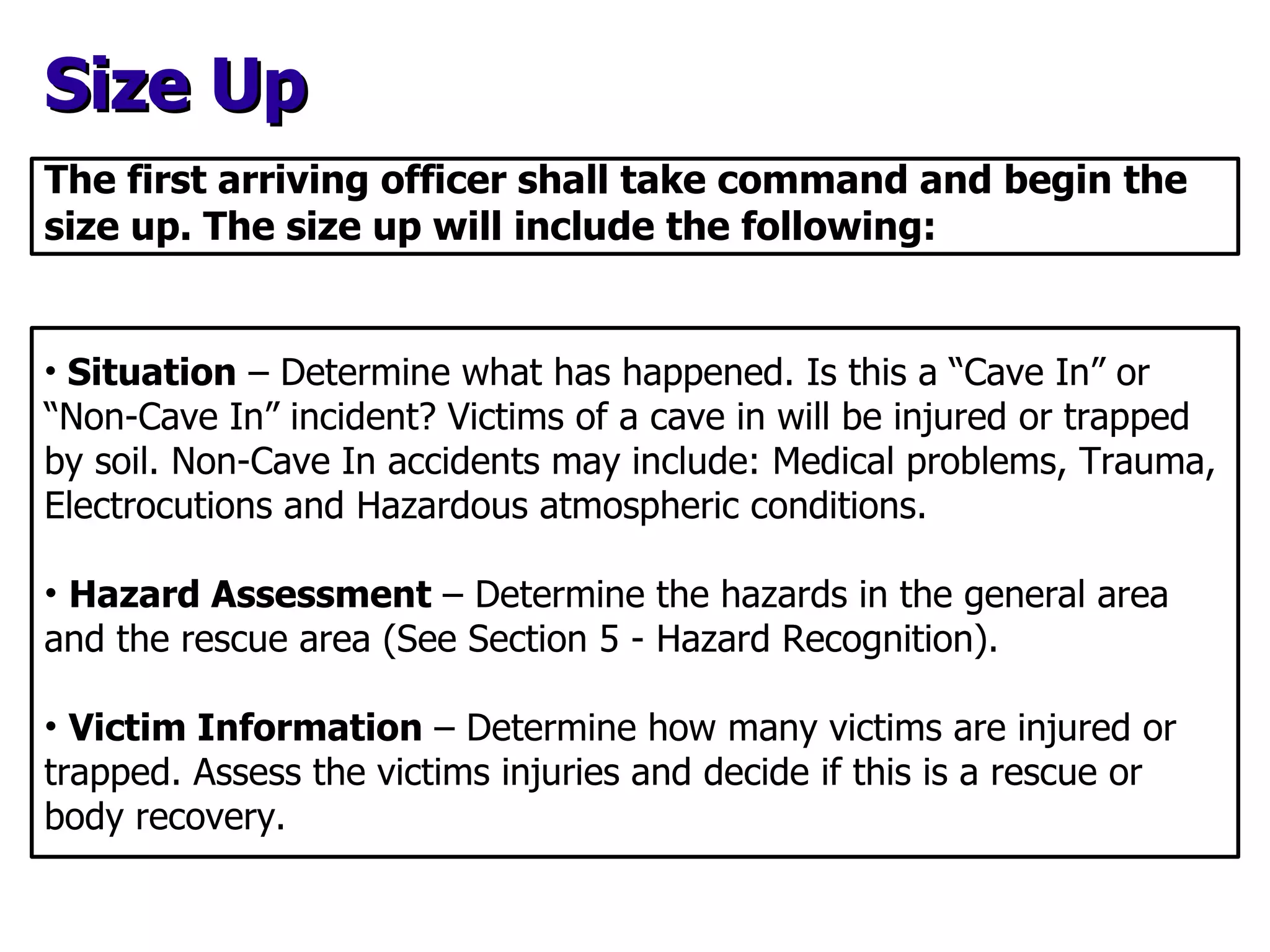 Trench Rescue Awareness Training Course | PPT
