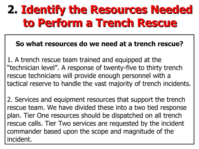 Trench Rescue Awareness Training Course | PPT