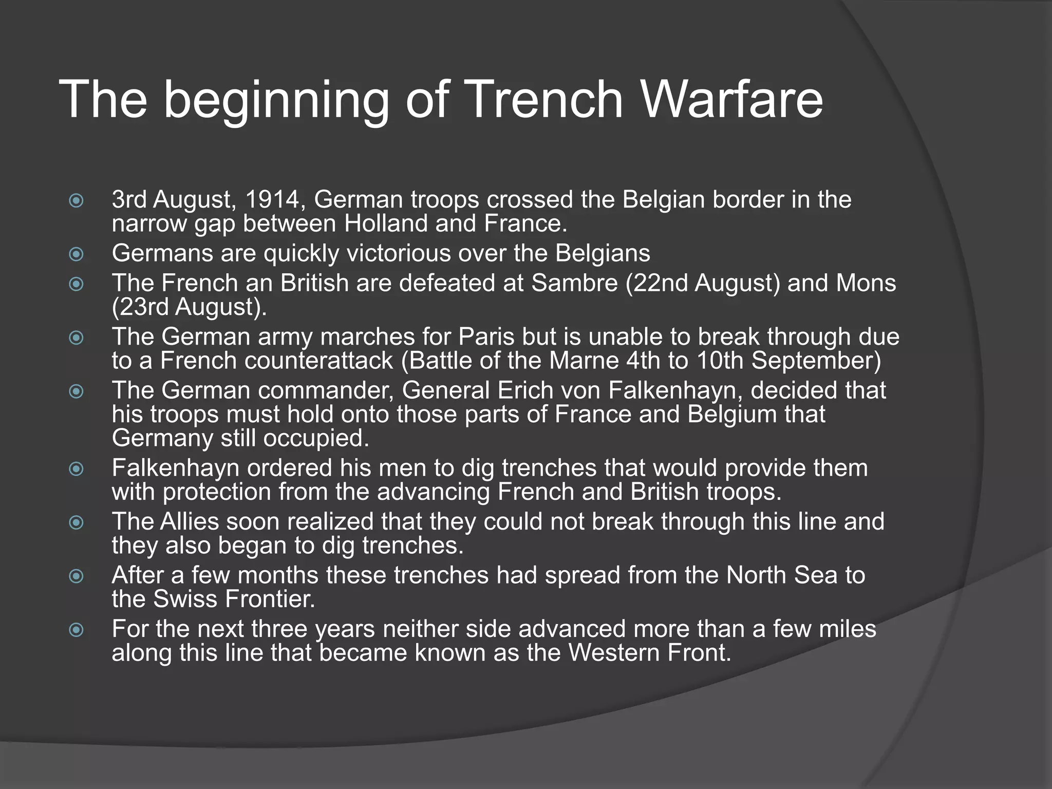 World War I: Trench warfare | PPTX