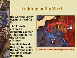 WW1 trench warfare powerpoint describing conditions in the trenches | PPT