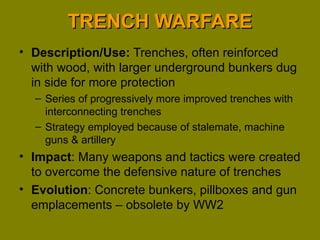 WW1 trench warfare powerpoint describing conditions in the trenches | PPT
