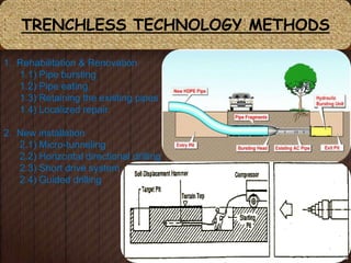 Trenchless Technology for Laying Underground pipes. | PPTX