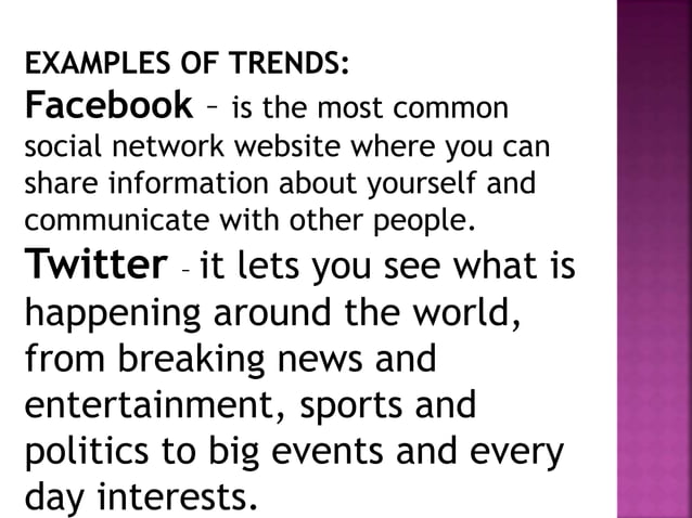 ELEMENTS AND CHARACTERISTICS OF TREND | PPTX