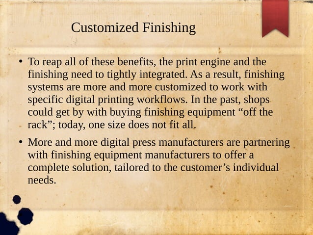 latest developments in print Finishing | PPT