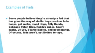 Trend and Fad - Senior High School Lesson | PPTX