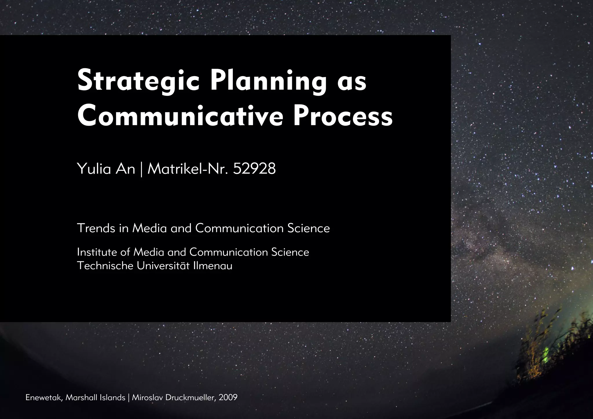 Strategic Planning as Communicative Process | PPT