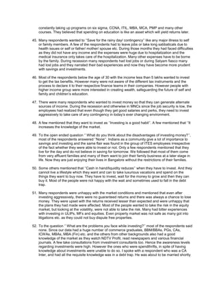 Trend analysis of Investment Patterns of ITES Employees | DOCX ...