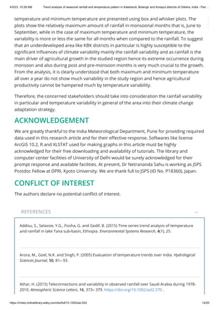 Trend analysis of seasonal rainfall and temperature pattern in ...