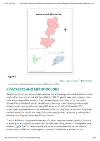 Trend analysis of seasonal rainfall and temperature pattern in ...