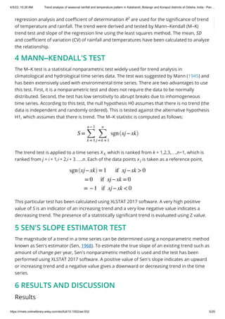 Trend analysis of seasonal rainfall and temperature pattern in ...