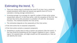 Trend and Seasonal Components | PPTX