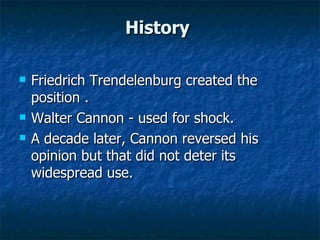 Trendelenburg Position For Shock