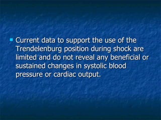 Trendelenburg Position For Shock