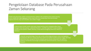 Trend in database administration, dbms enterprise scale | PPT