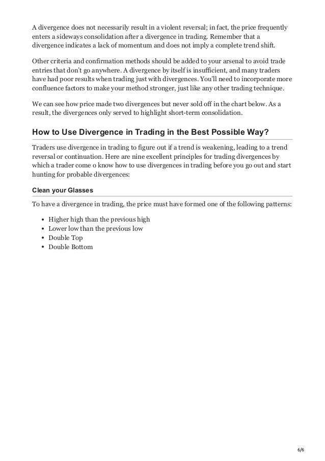 what is divergence in trading | PDF