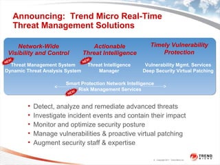 Trend micro real time threat management press presentation | PPT