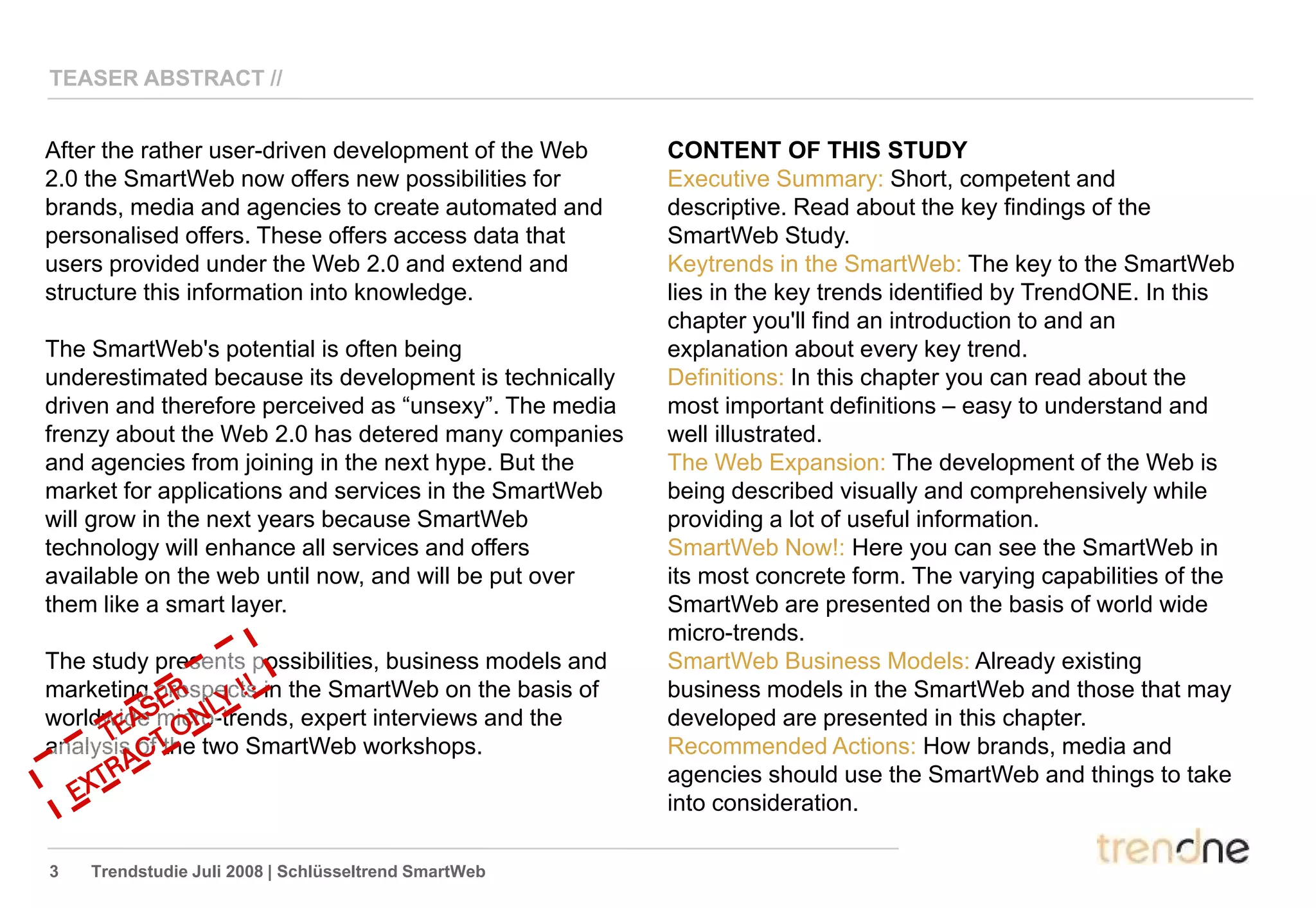 Trend One Smart Web Teaser En | PDF