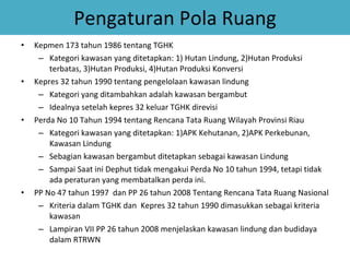 Trend perubahan rencana tata ruang riau | PPT