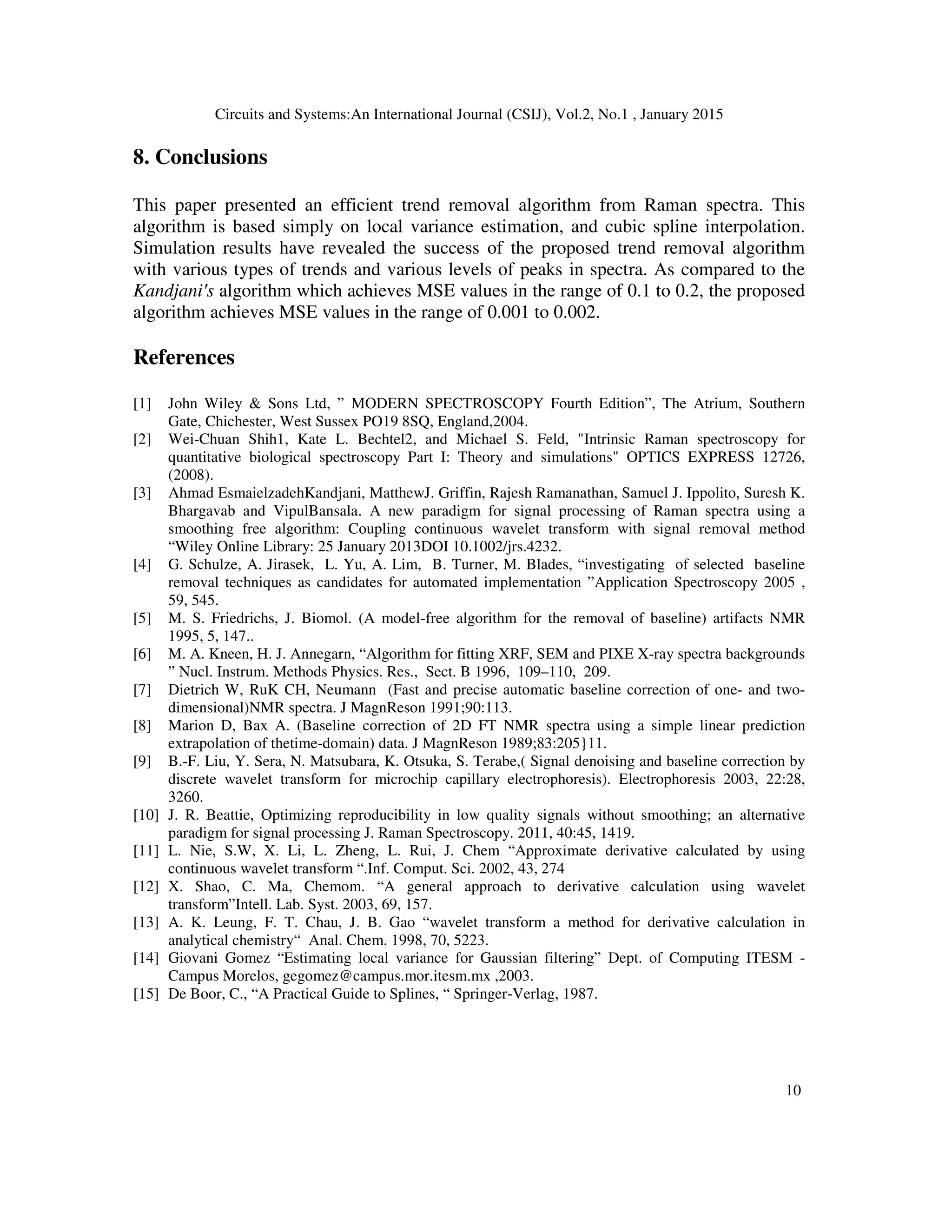 Trend Removal From Raman Spectra With Local Variance Estimation And