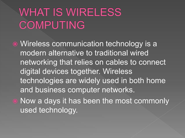 trends in wireless computing | PPTX