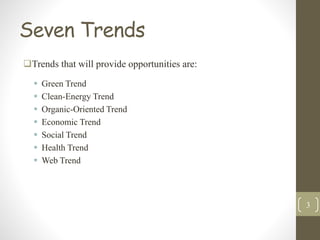 Entrepreneure Seven Trends | PPTX