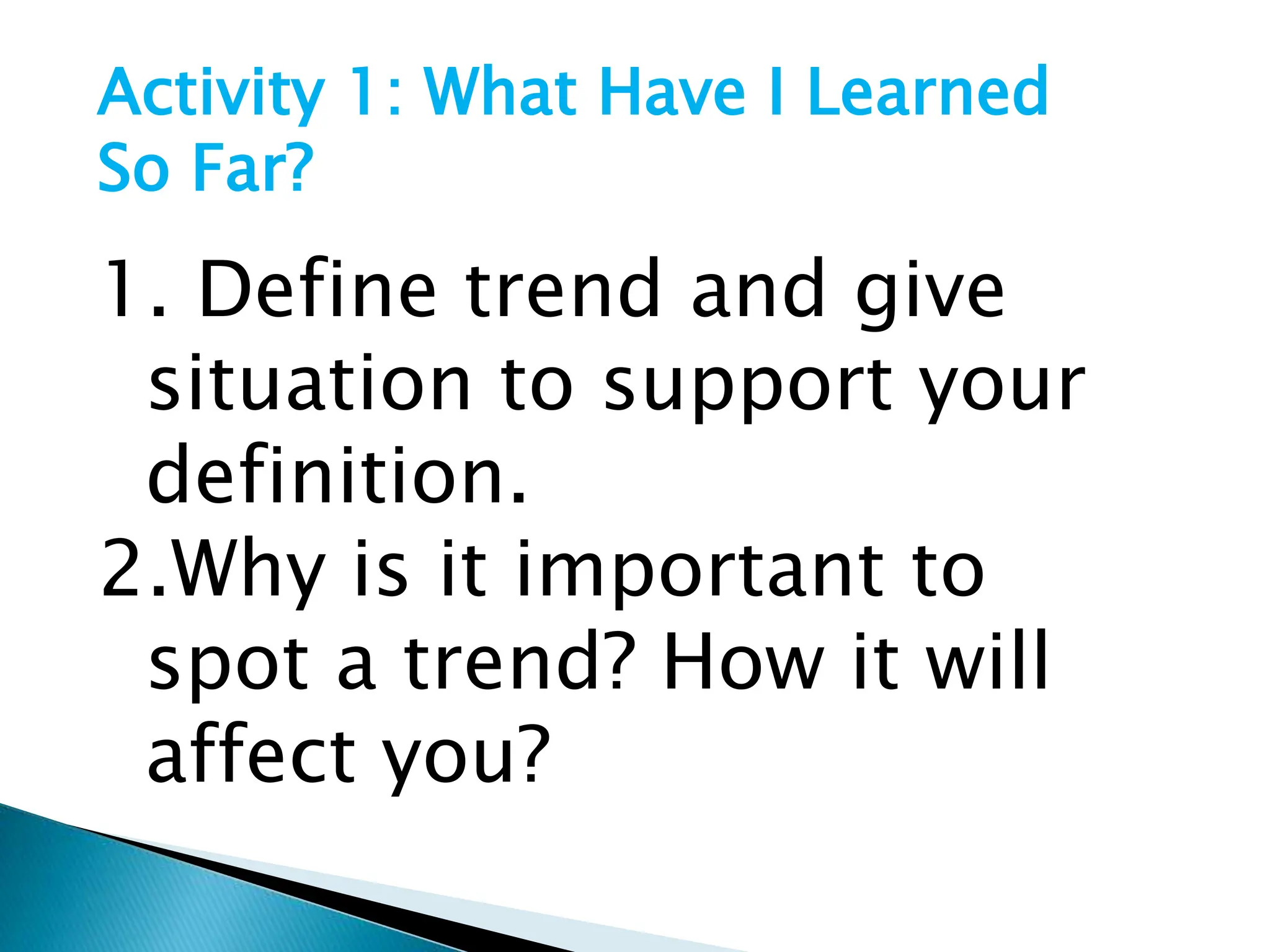 Know of being a trend setter and it rules | PPTX