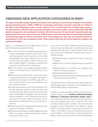 Trends in Commodity Risk Management Technologies | PDF