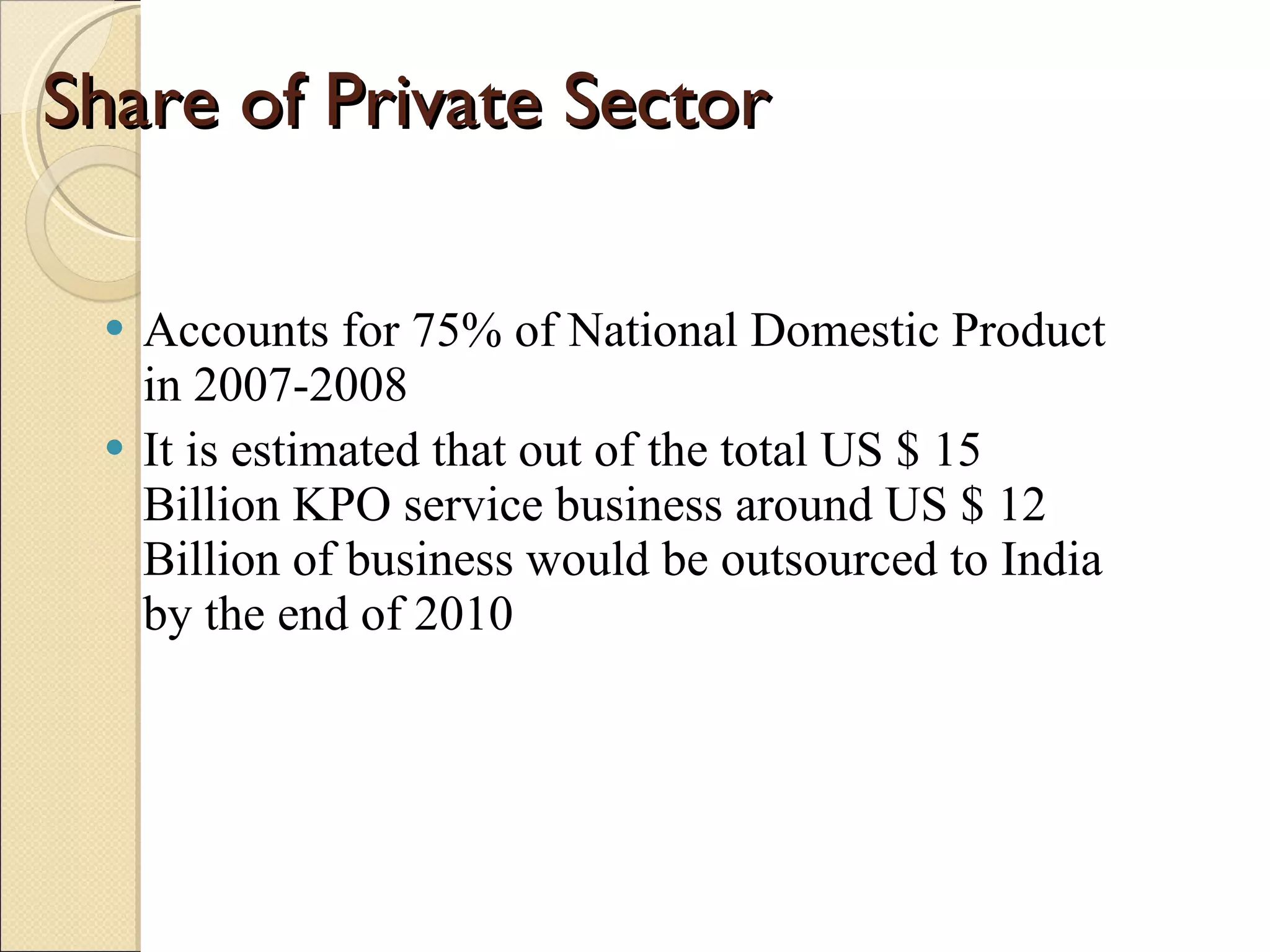 Trends in public and private sector in india | PPT