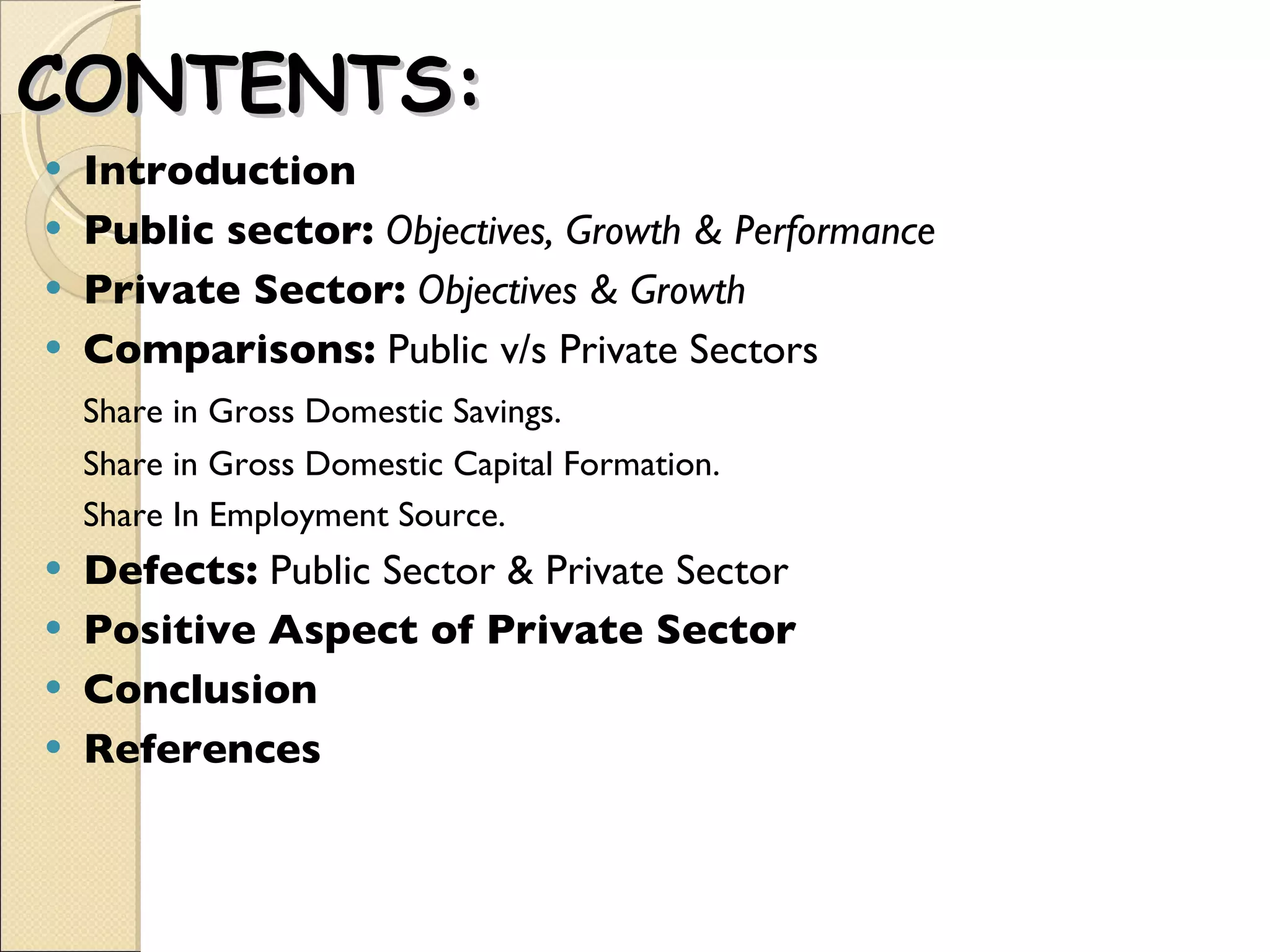 Trends in public and private sector in india | PPT