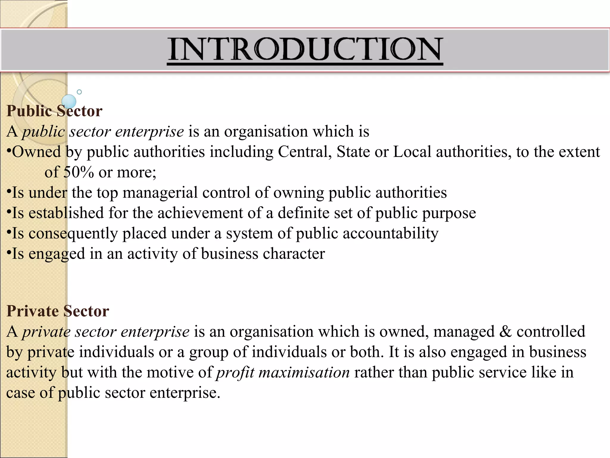 Trends in public and private sector in india | PPT