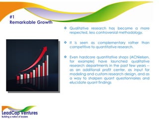 Trends In Qualitative Market Research / Marketing Research | PPT
