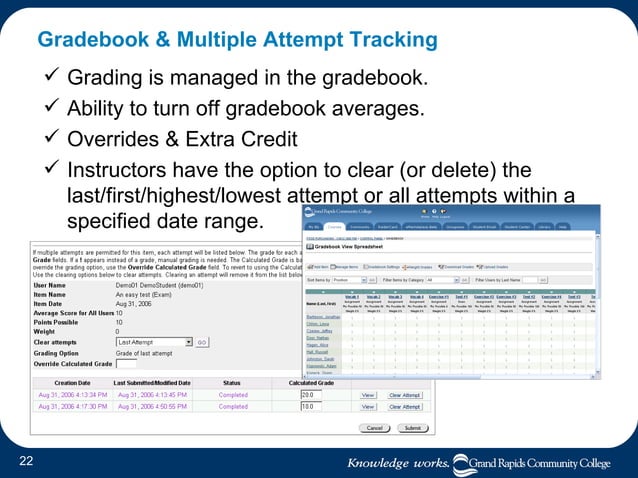 TRENDS Presentation - eLearning @ GRCC with Blackboard | PPT