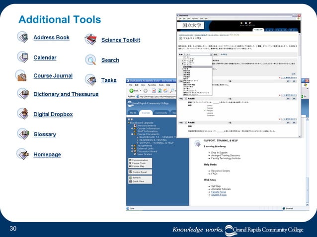 TRENDS Presentation - eLearning @ GRCC with Blackboard | PPT