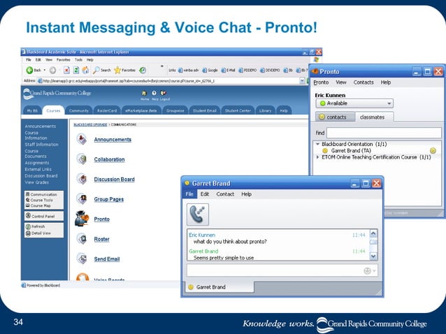 TRENDS Presentation - eLearning @ GRCC with Blackboard | PPT