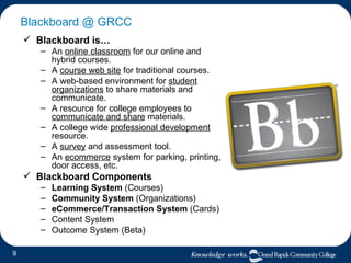 TRENDS Presentation - eLearning @ GRCC with Blackboard | PPT